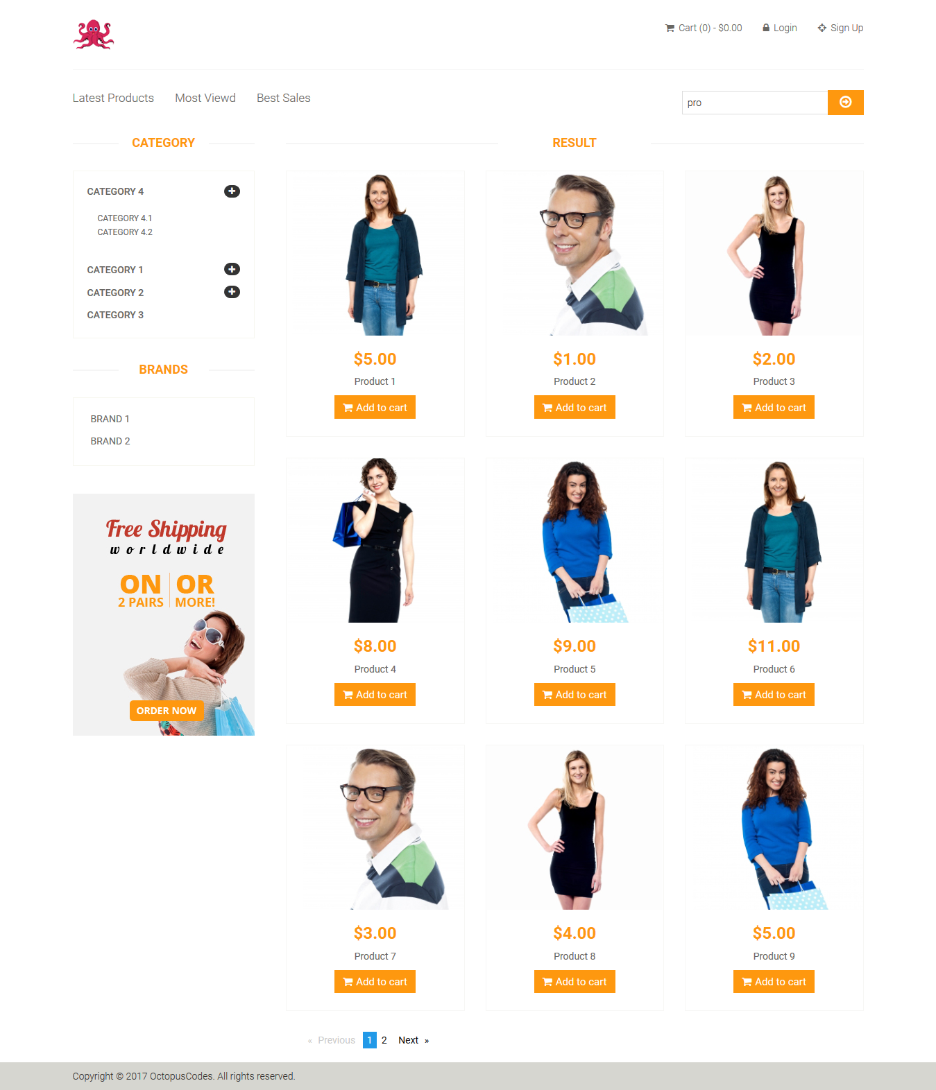 Angular 2 Shopping Cart Angular 2 And Codeigniter Rest Api By Octopuscodes
